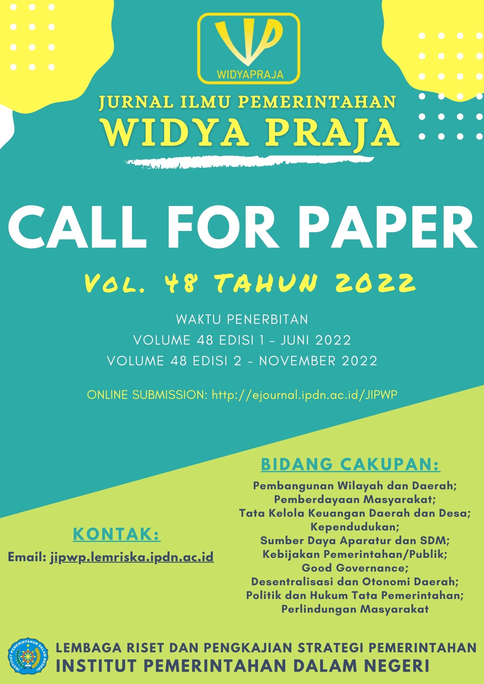 Jurnal Ilmu Pemerintahan Widya Praja
